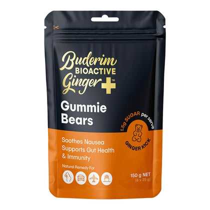 Buderim Ginger BioActive Ginger+ Gummie Bears | Nourished Life AU