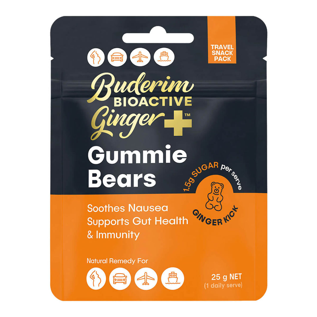 Buderim Ginger BioActive Ginger+ Gummie Bears | Nourished Life AU