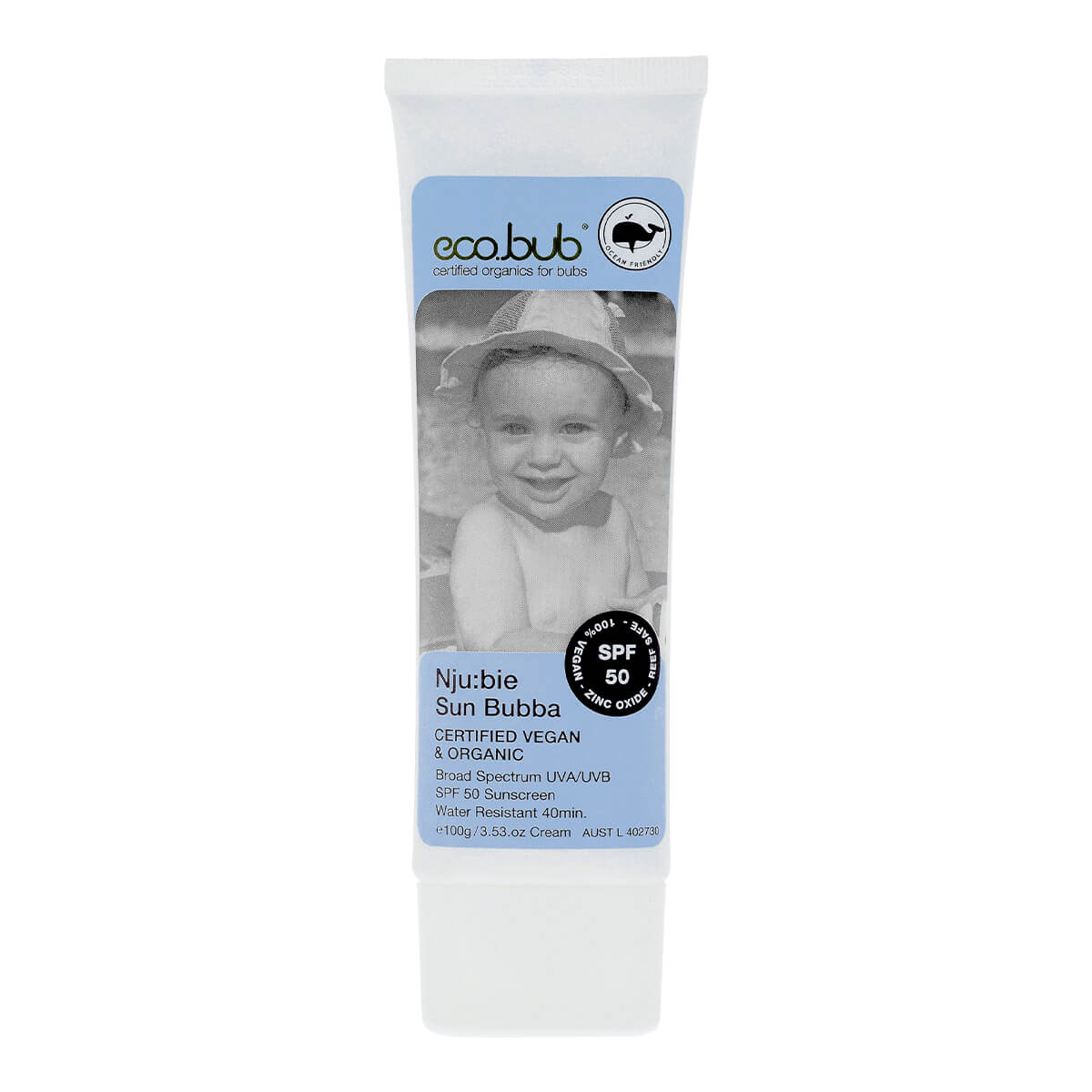 Eco.bub Nju:bie Sun Bubba Certified Vegan & Organic SPF 50 Sunscreen ...
