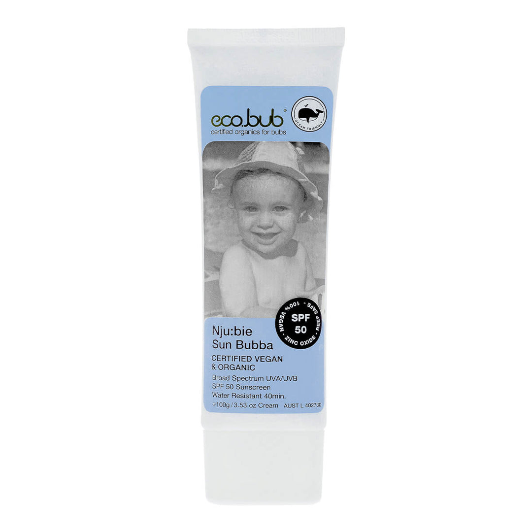 Eco.bub Nju:bie Sun Bubba Certified Vegan & Organic SPF 50 Sunscreen | Nourished Life AU