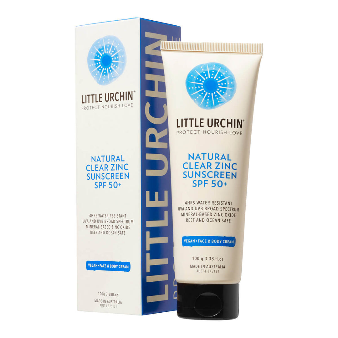 Little Urchin Natural Clear Zinc Sunscreen SPF 50+ | Nourished Life AU
