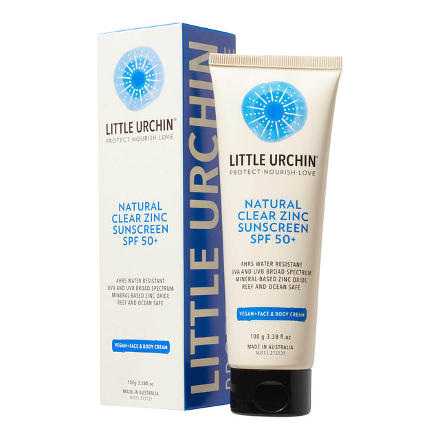 Little Urchin Natural Clear Zinc Sunscreen SPF 50+ | Nourished Life AU