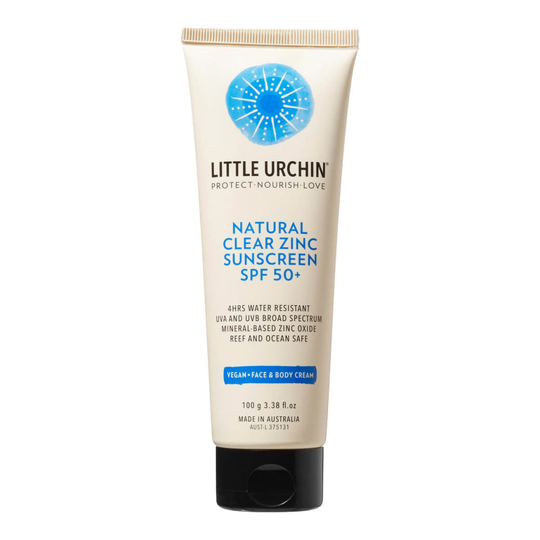 Little Urchin Natural Clear Zinc Sunscreen SPF 50+ | Nourished Life AU