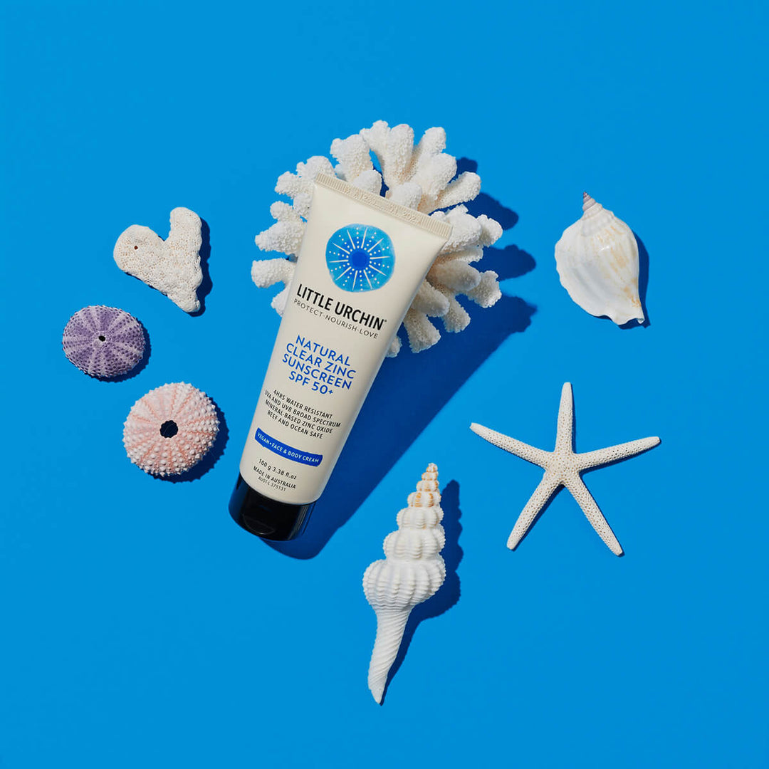 Little Urchin Natural Clear Zinc Sunscreen SPF 50+ | Nourished Life AU