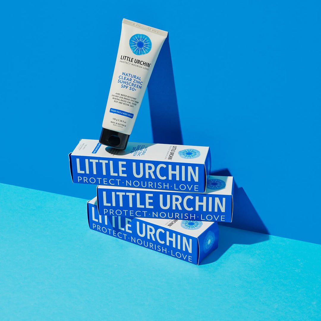 Little Urchin Natural Clear Zinc Sunscreen SPF 50+ | Nourished Life AU
