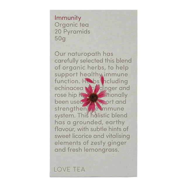 Love Tea Immunity Pyramid Tea Bags | Nourished Life AU