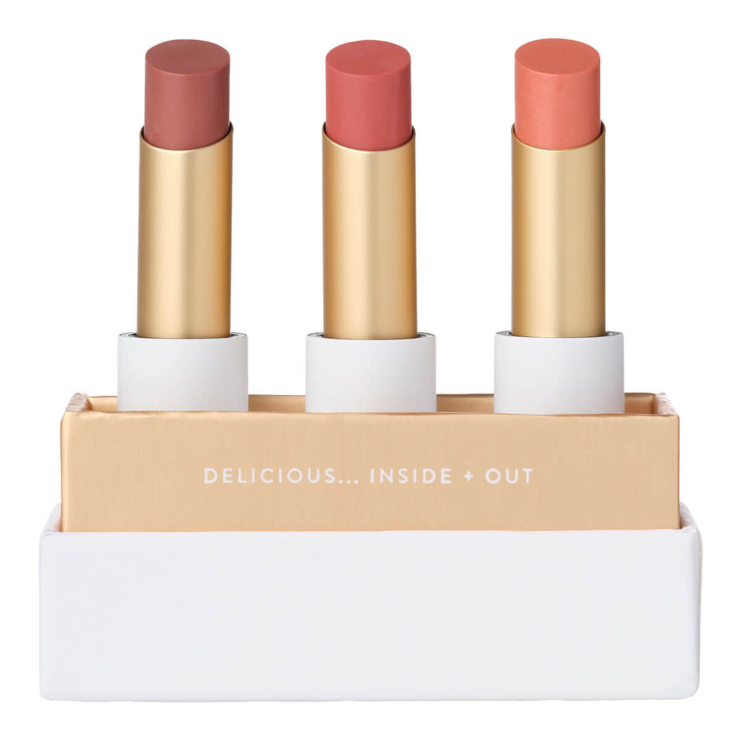 Luk Beautifood Lip Nourish Trio - Perfect Nudes | Nourished Life AU