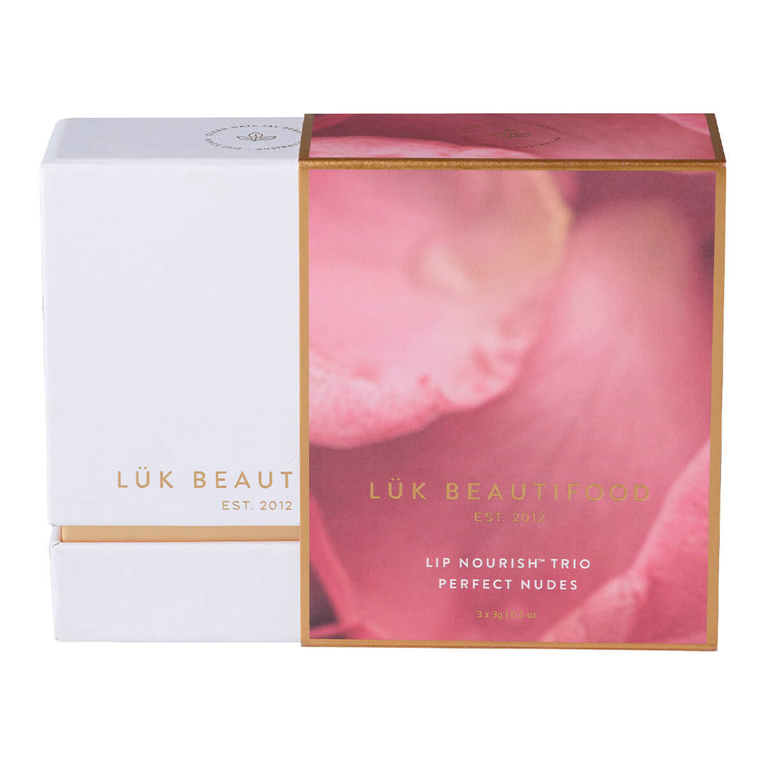 Luk Beautifood Lip Nourish Trio - Perfect Nudes | Nourished Life AU