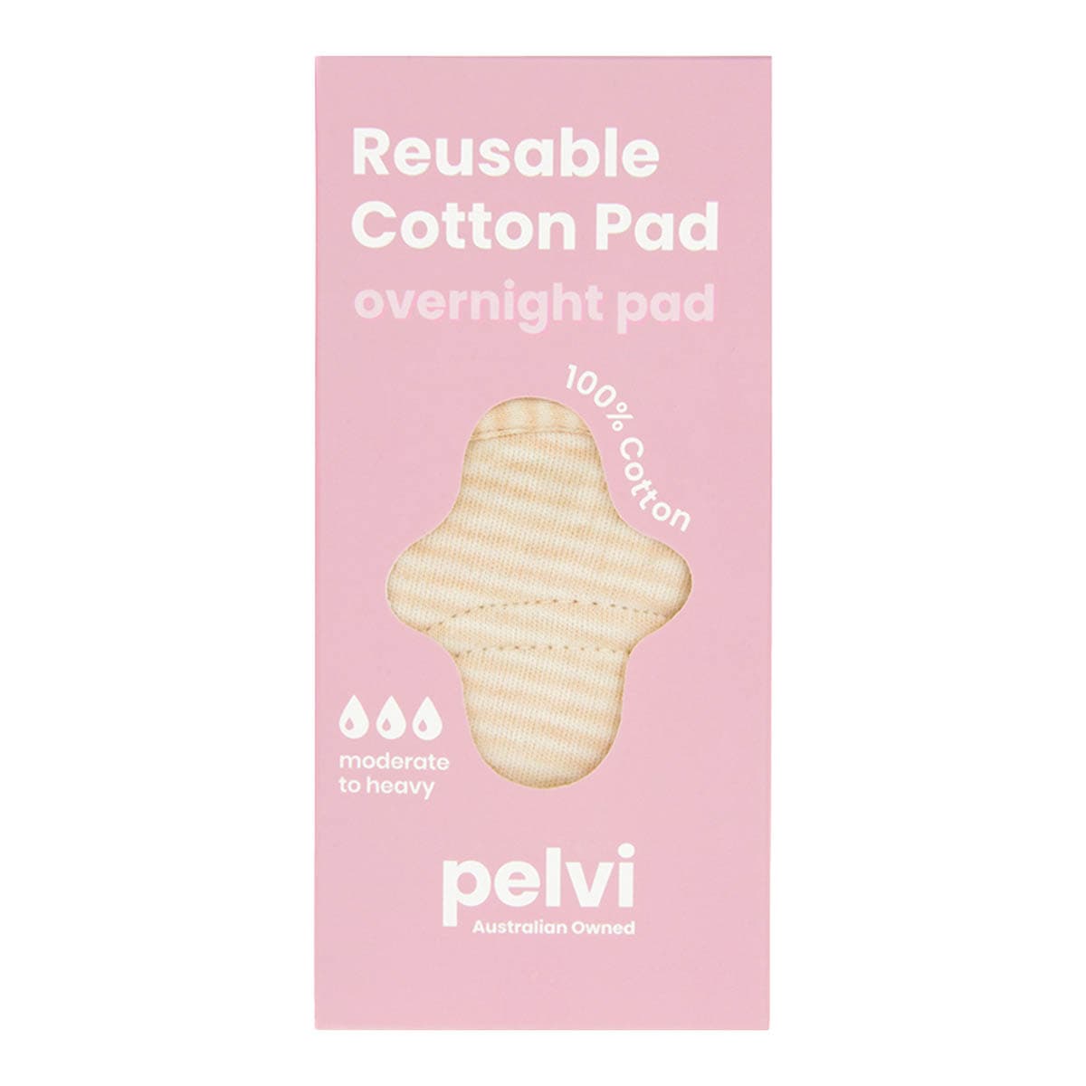 Pelvi Reusable Cotton Pad - Overnight | Nourished Life AU