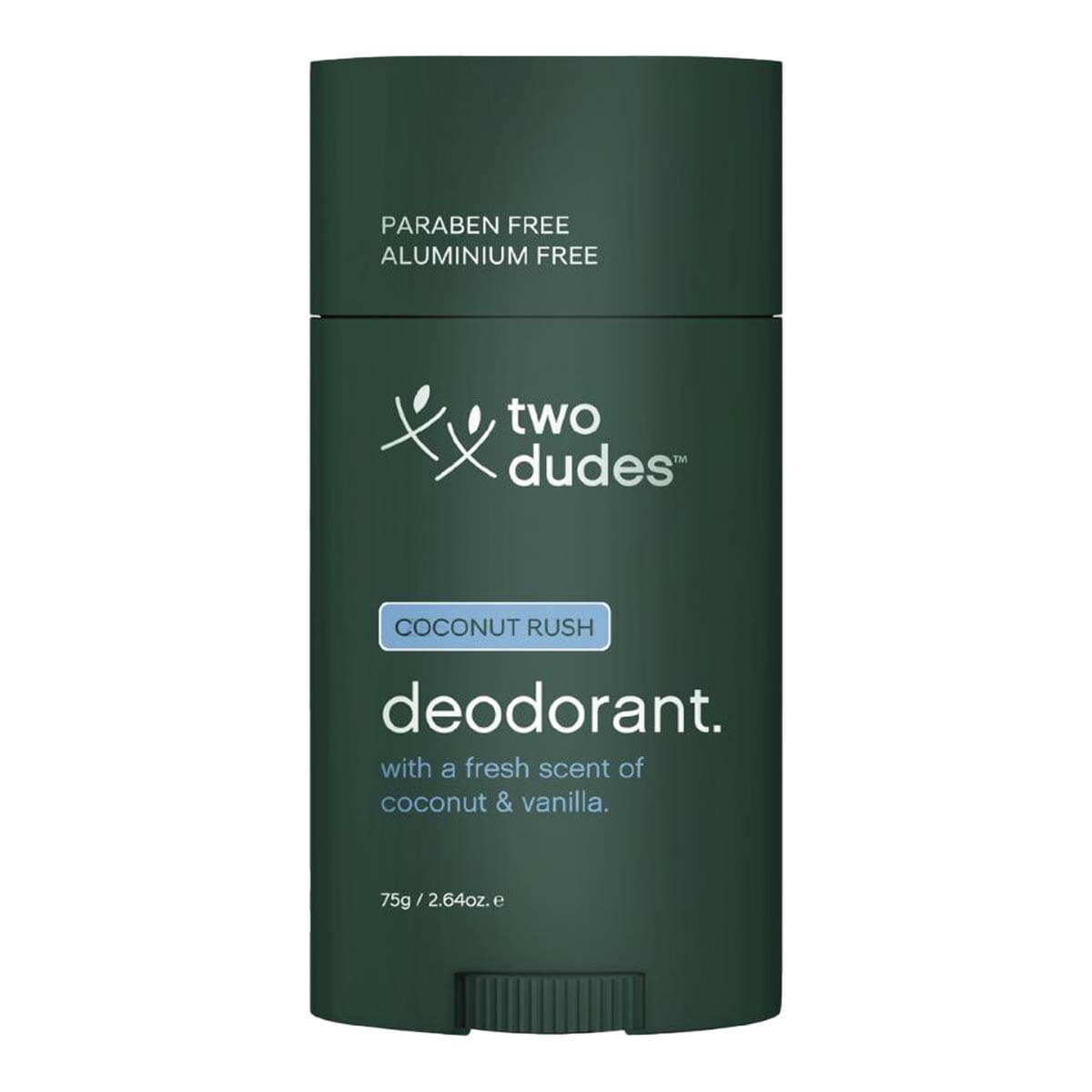 Two Dudes Deodorant Stick - Coconut Rush | Nourished Life AU