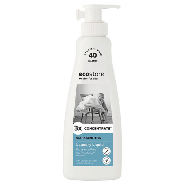 ecostore Laundry Liquid 3X Concentrate Ultra Sensitive | Nourished Life AU