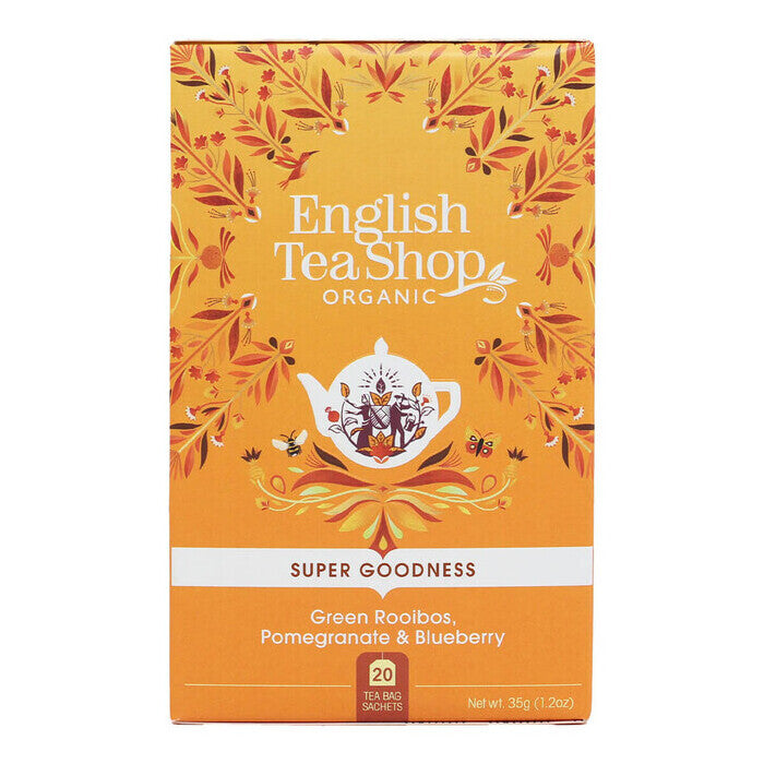English Tea Shop Green Rooibos, Pomegranate & Blueberry Tea | Nourished ...